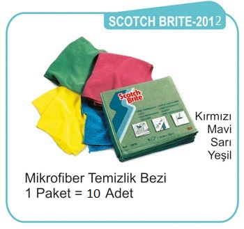 Mikrofiber Bez Scotch Brite - Renktem Endüstriyel Temizlik